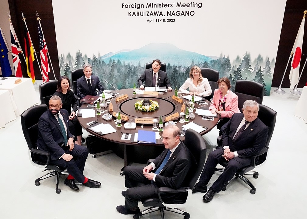 Déclaration conjointe du G7 s’opposant à un changement unilatéral du statu quo par la Chine dans ...